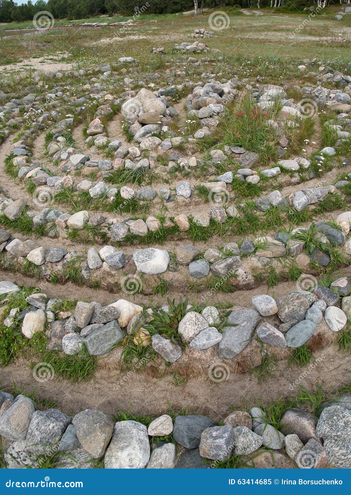 Stone Labyrinth on the Big Solovki Island Stock Image - Image of ...