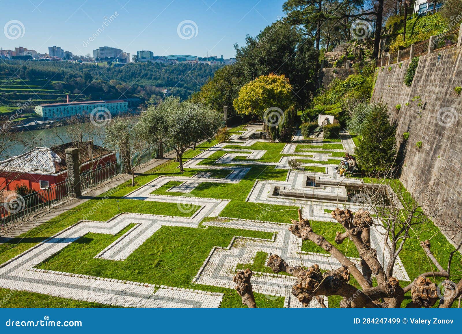 Stone Labyrinth in the Garden Stock Image - Image of europa, building ...
