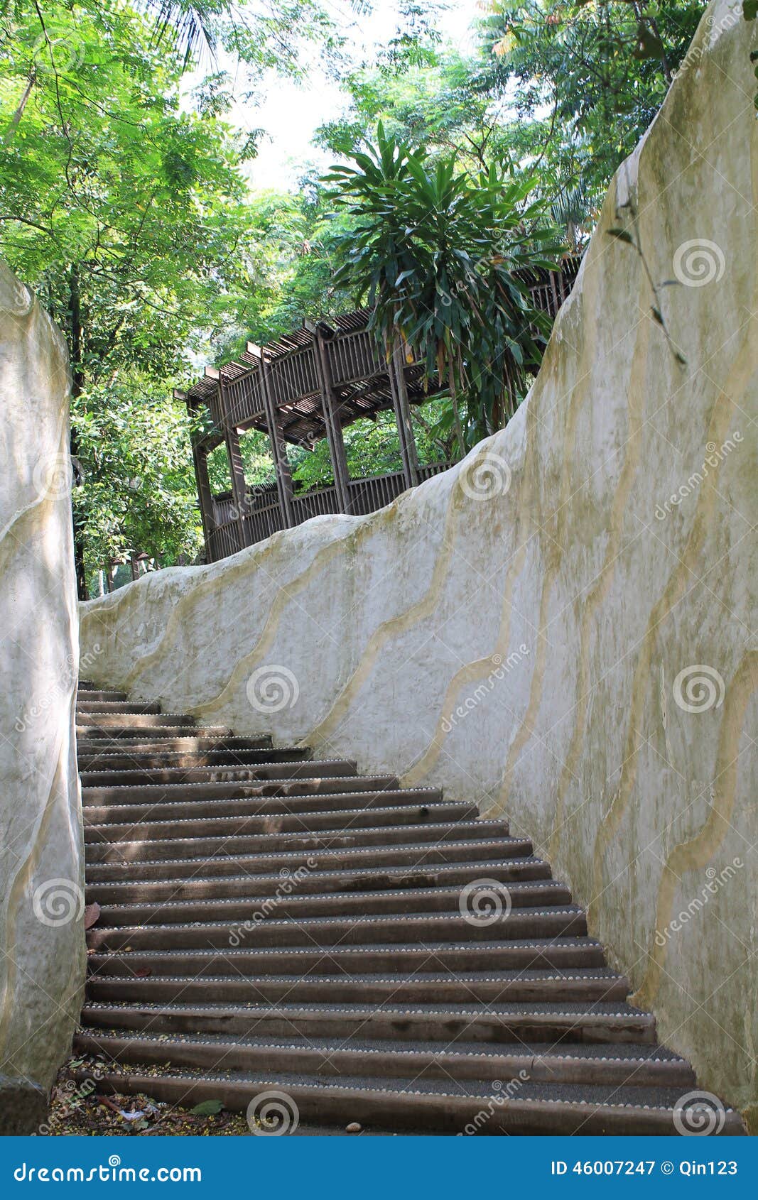 Stone Ladder in Tropical Park Stock Image - Image of pathway, garden ...