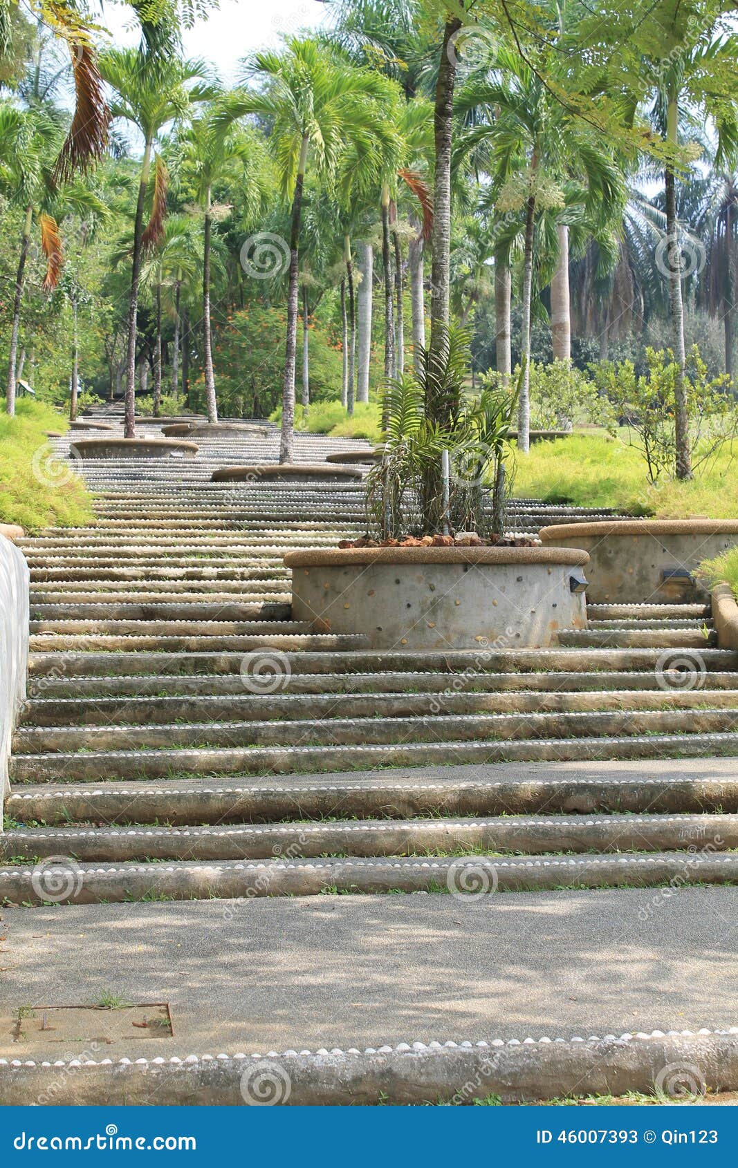 Stone Ladder in Tropical Park Stock Image - Image of climate, resort ...