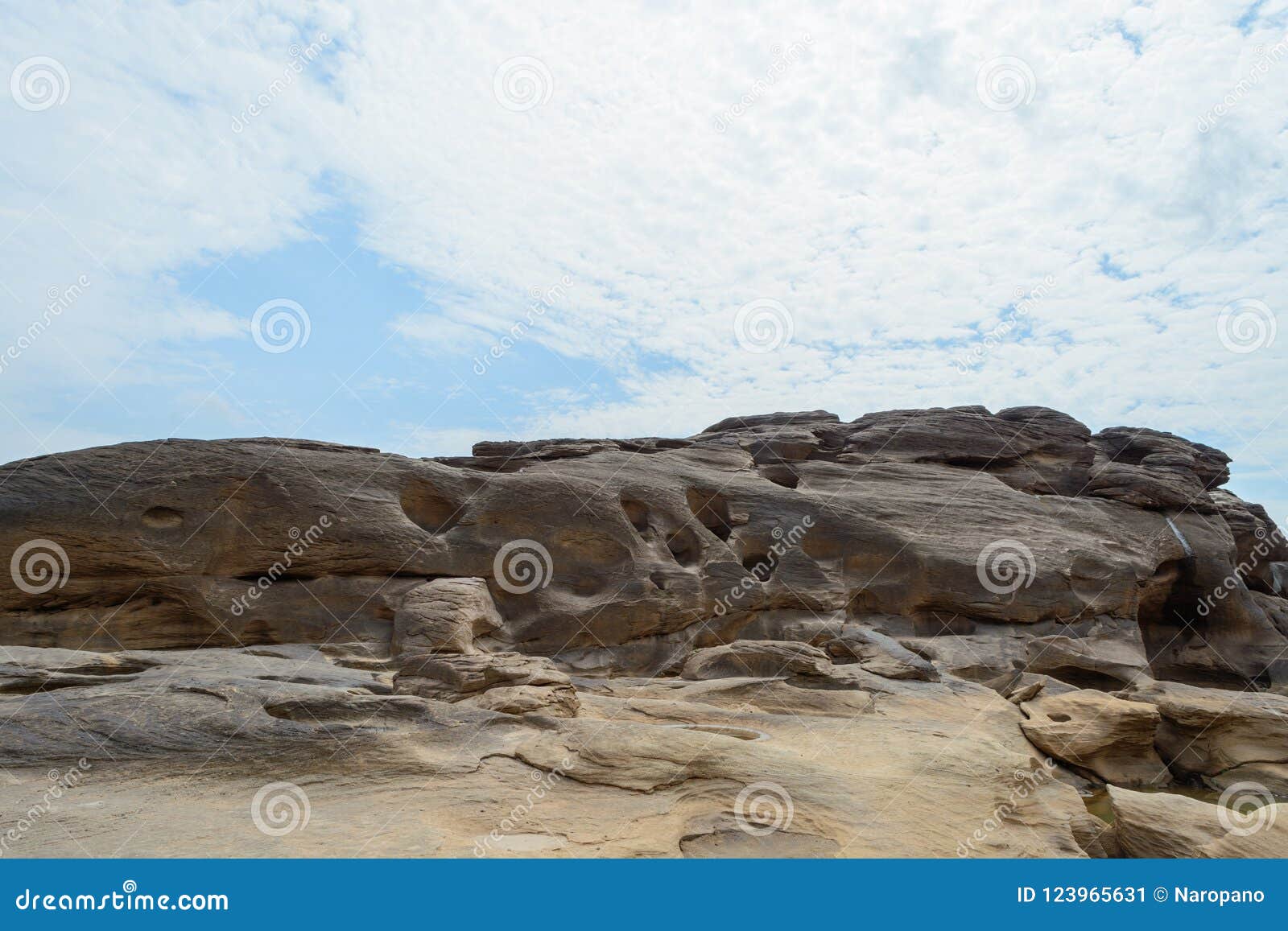 Stone Landscape, Cloud and Blue Sky. Sam Phan Boke, Ubon Ratchathani ...
