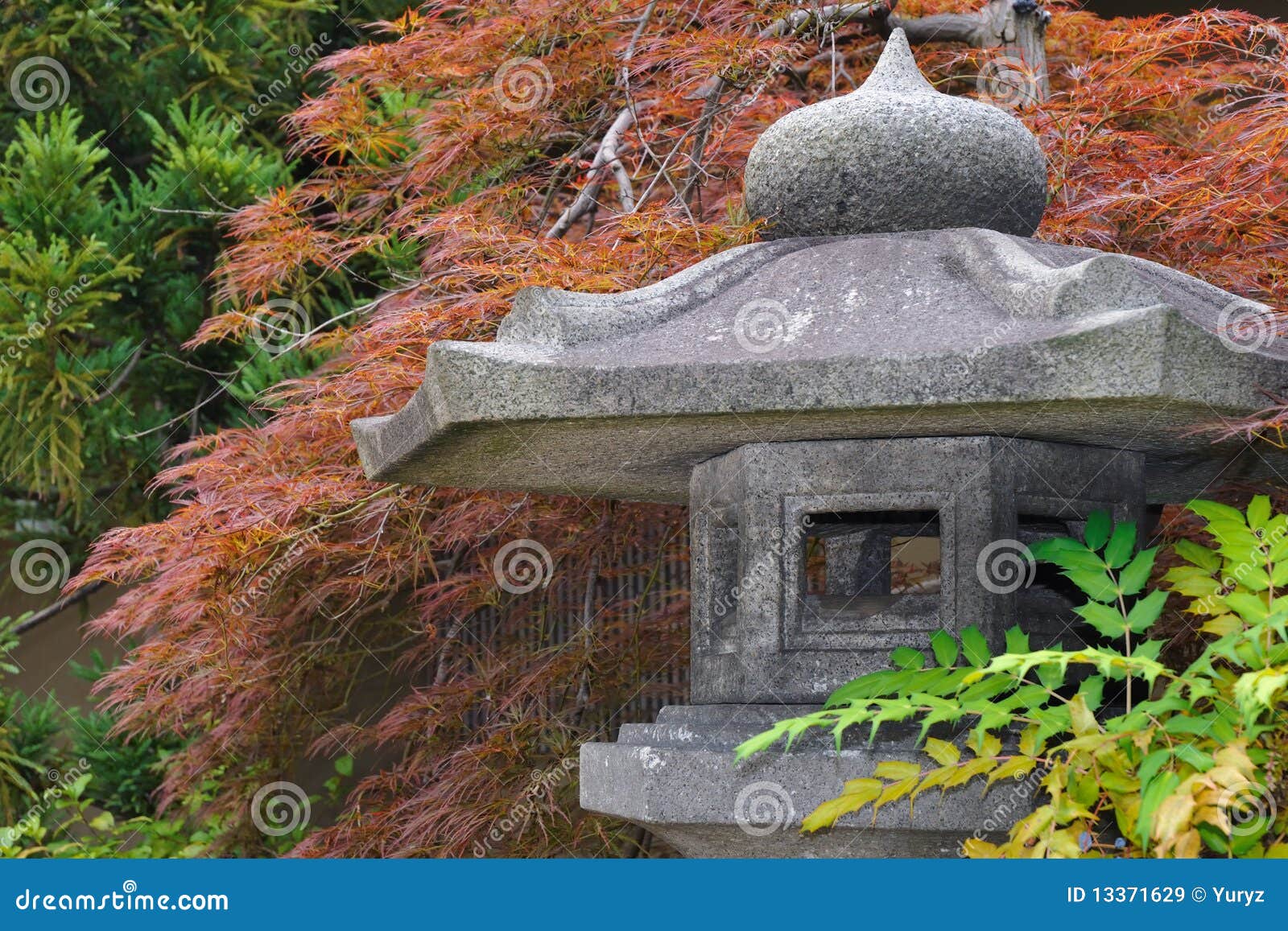 Stone Lantern (toro) In Ujigami Shinto Shrine In Uji, Japan Royalty ...