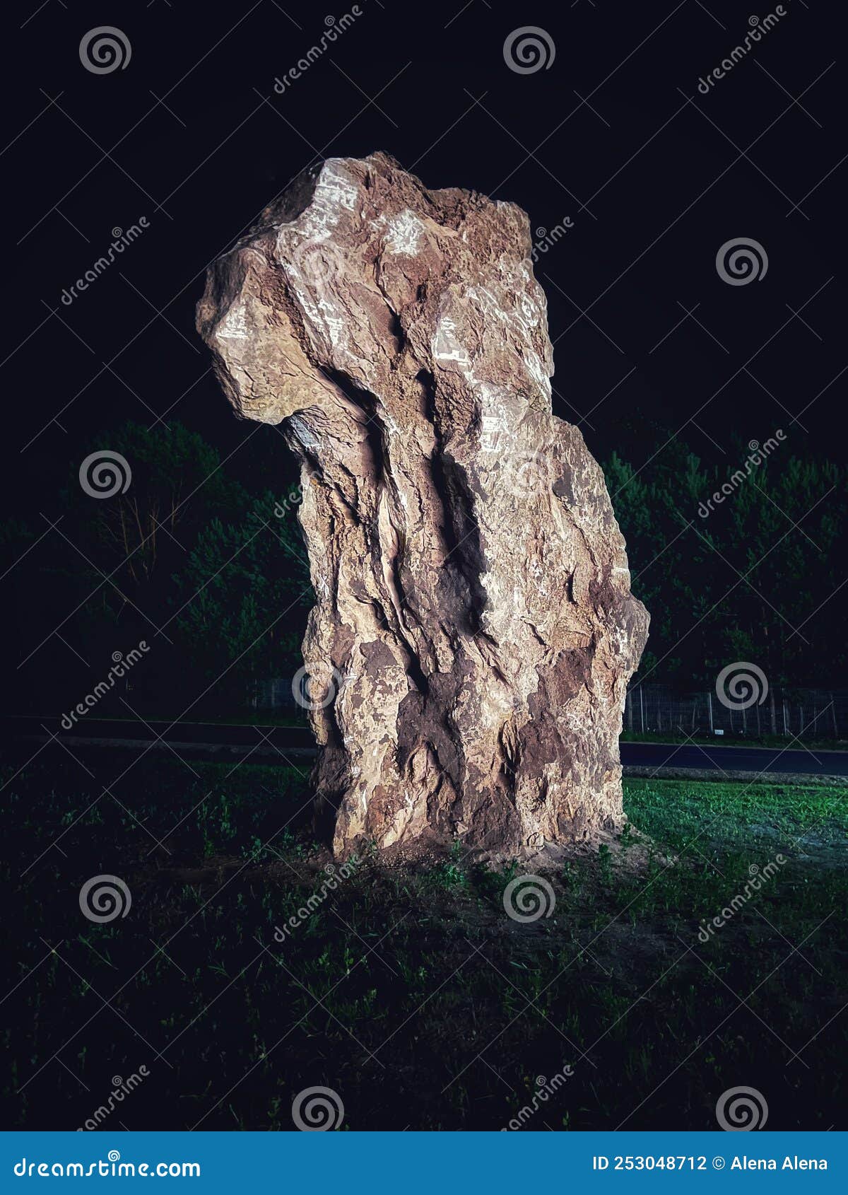 Stone stock photo. Image of glacial, limestone, night - 253048712
