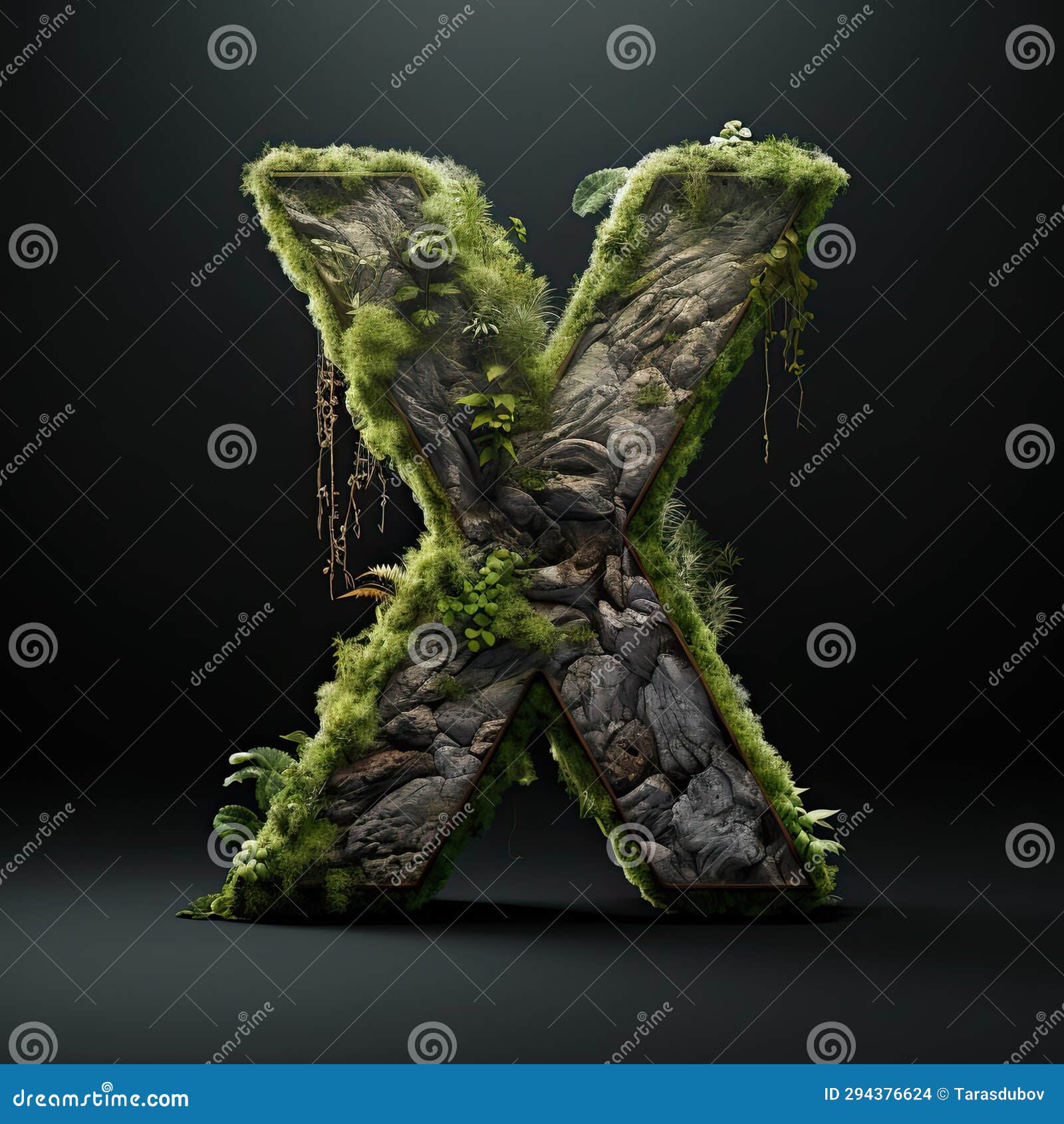 Stone Letter X. Symbol of Alphabet Made of Strong Solid Granite, Rocks ...