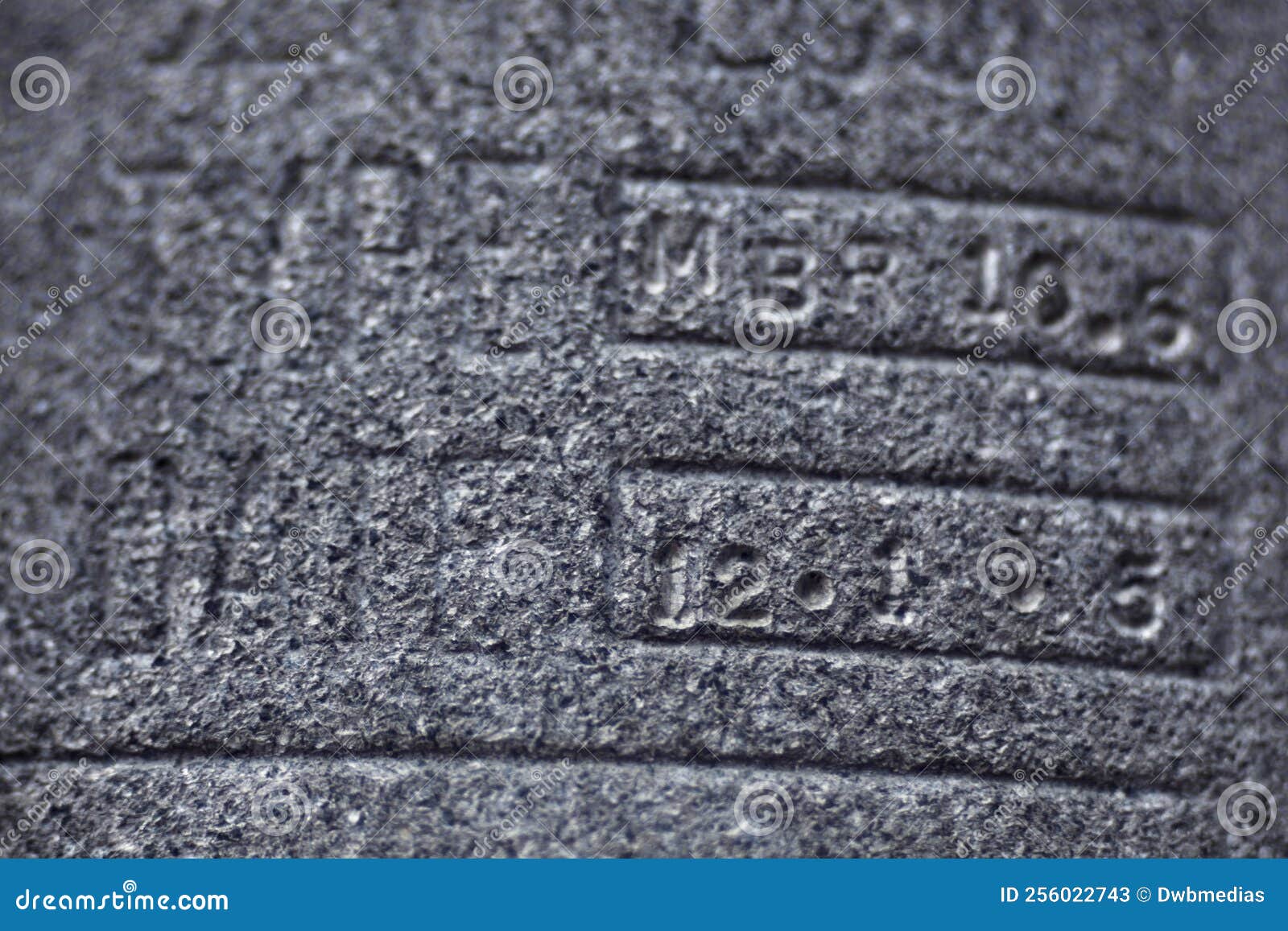 Stone letters stock image. Image of numbers, rock, stamped - 256022743