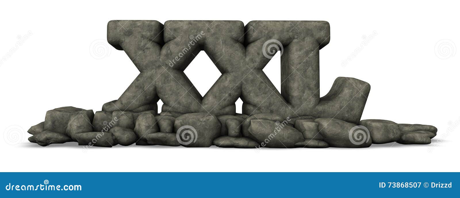 Stone Letters Xxl on White Background Stock Illustration - Illustration ...