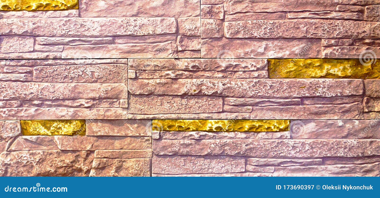 Stone in Line for Exterior Works of Red Color, Texture Stock Image ...