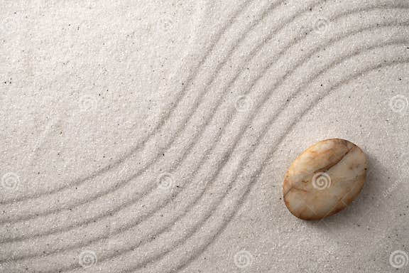 Stone and Lines Drawing on Sandy Texture Background Stock Image - Image ...