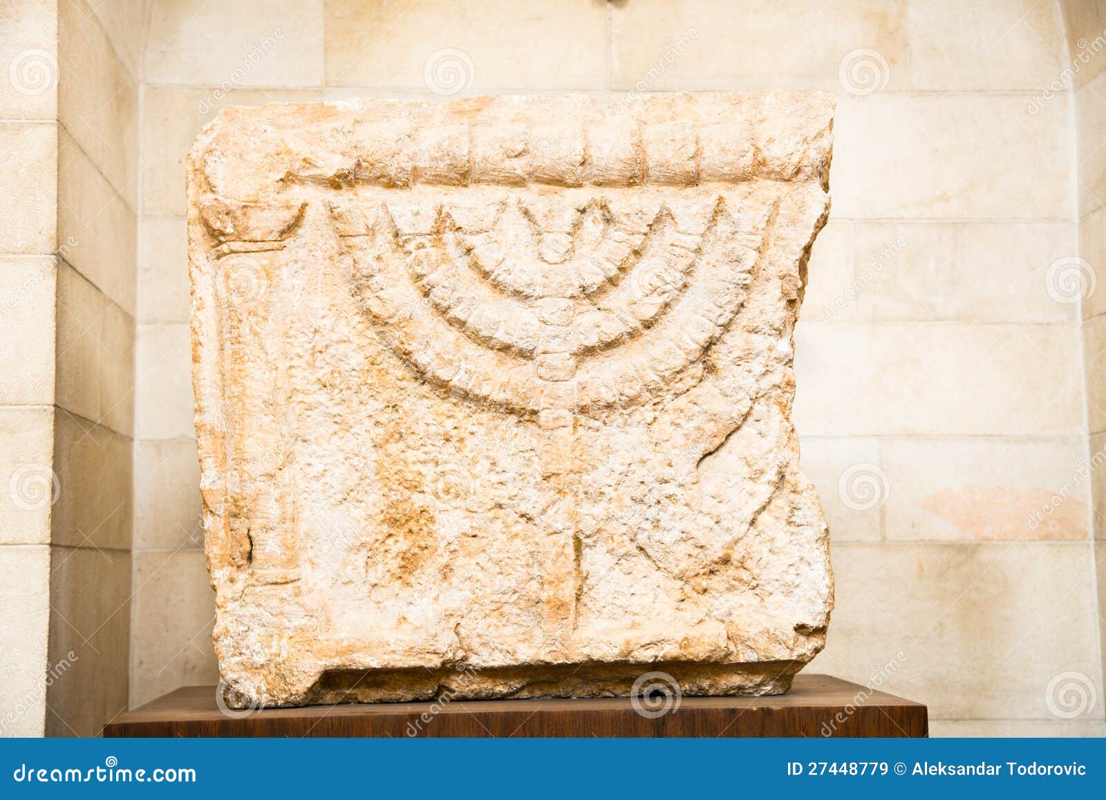Stone Lintels Decorated With Menorah Royalty-Free Stock Photo ...