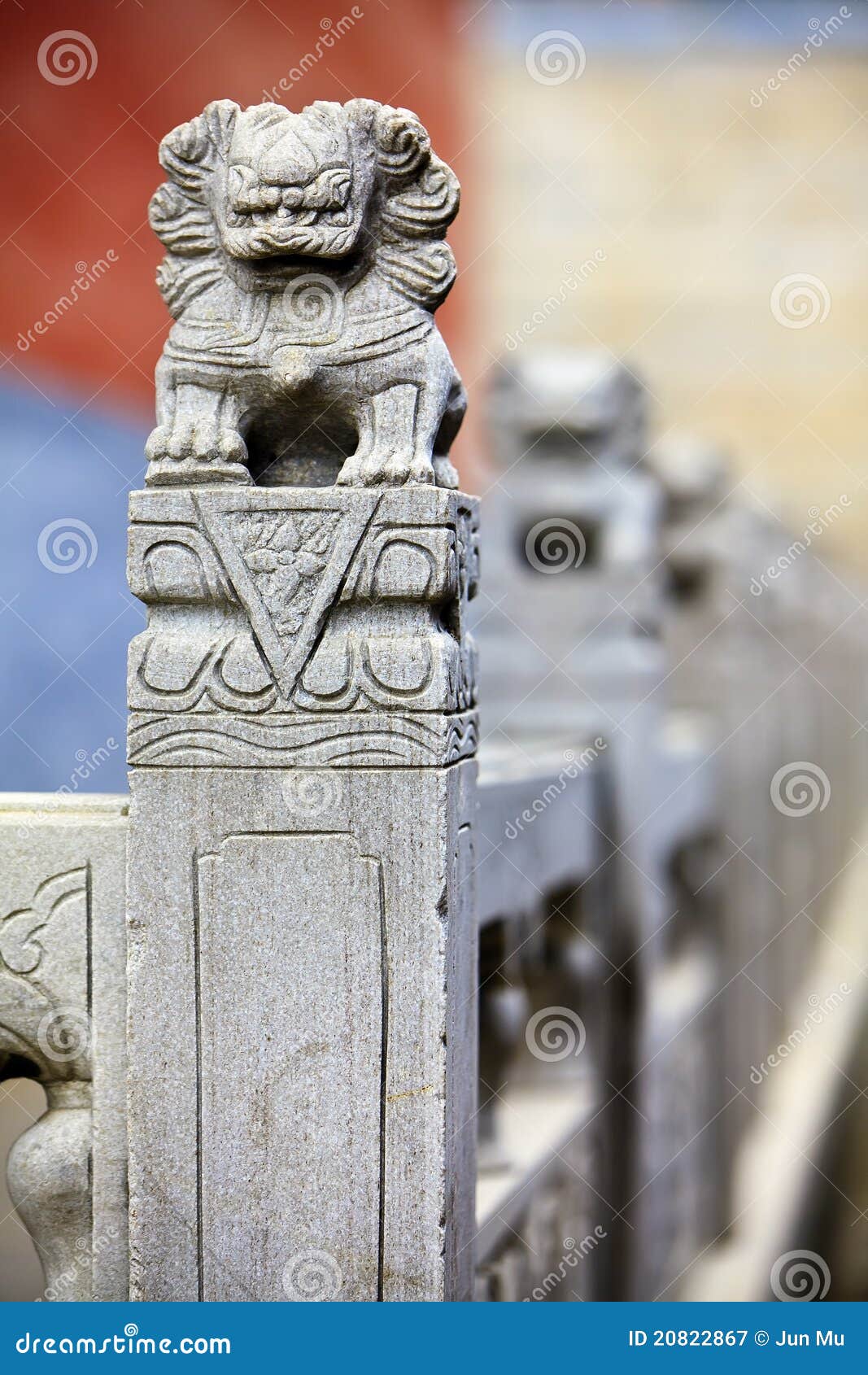 Stone lion stock image. Image of asian, architecture - 20822867
