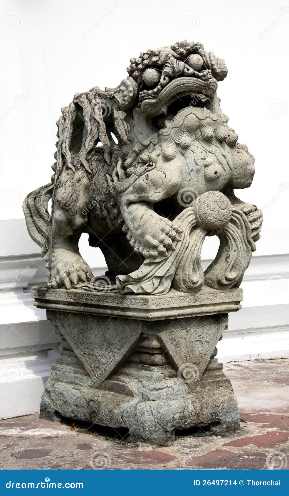 Stone Lion stock photo. Image of asian, sculpture, figure - 26497214