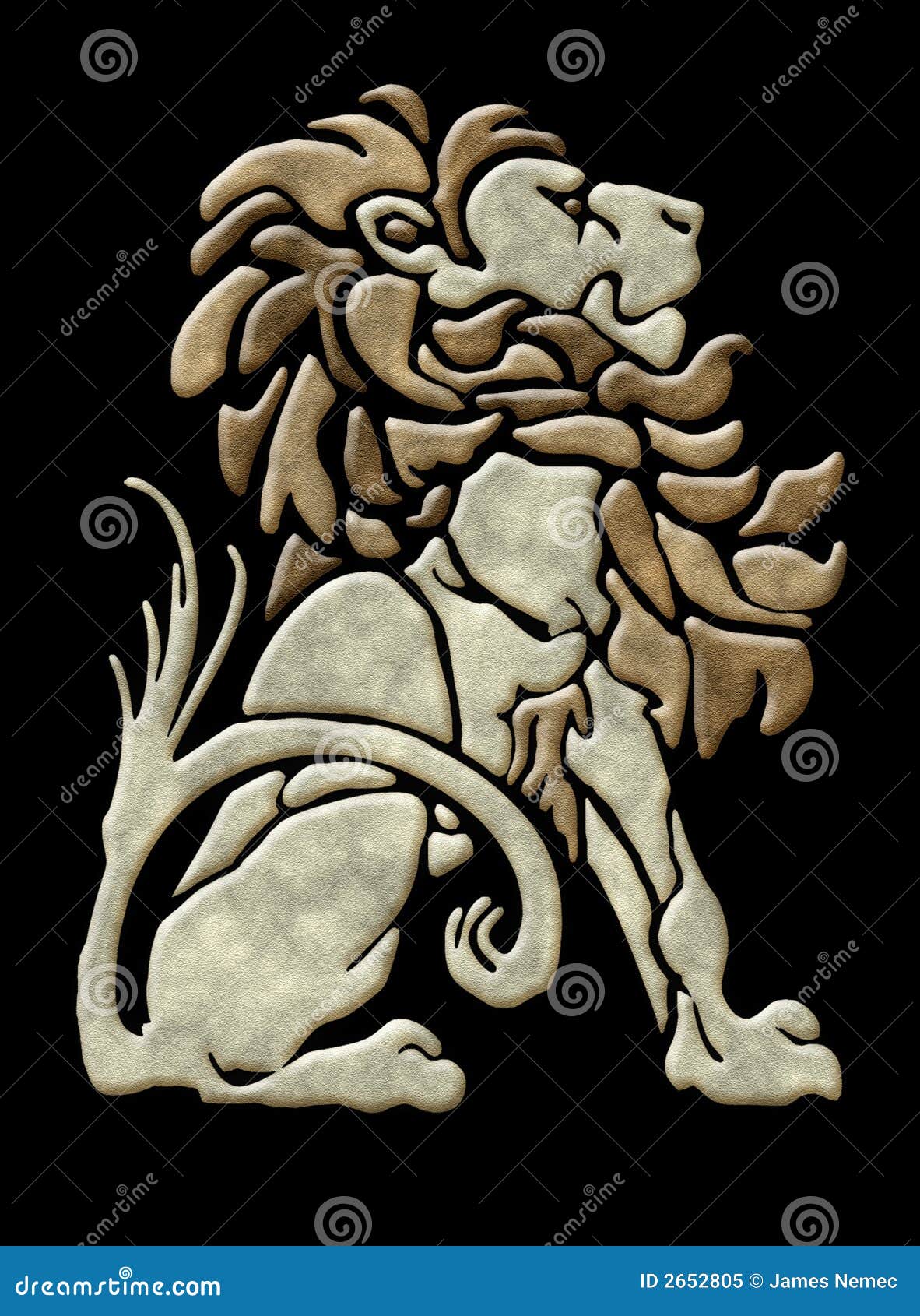 Stone Lion Architectural Motif Stock Image | CartoonDealer.com #2652805