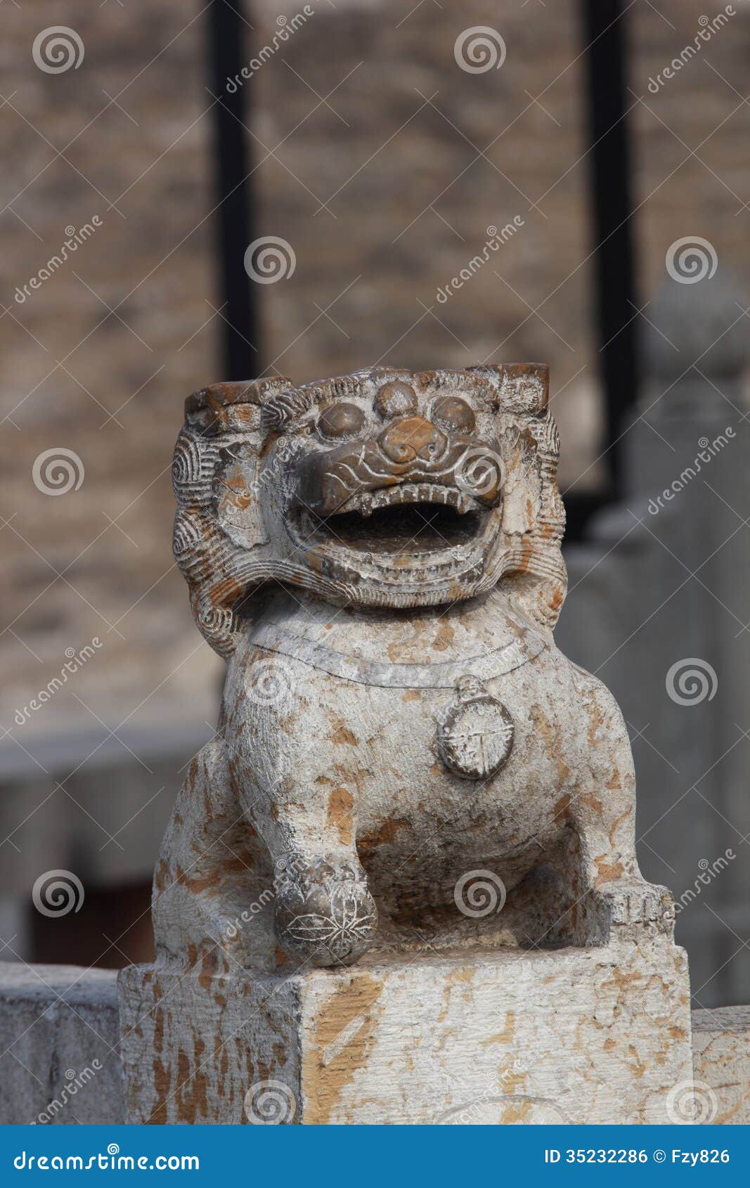Stone lion stock photo. Image of beautiful, protect, ancient - 35232286