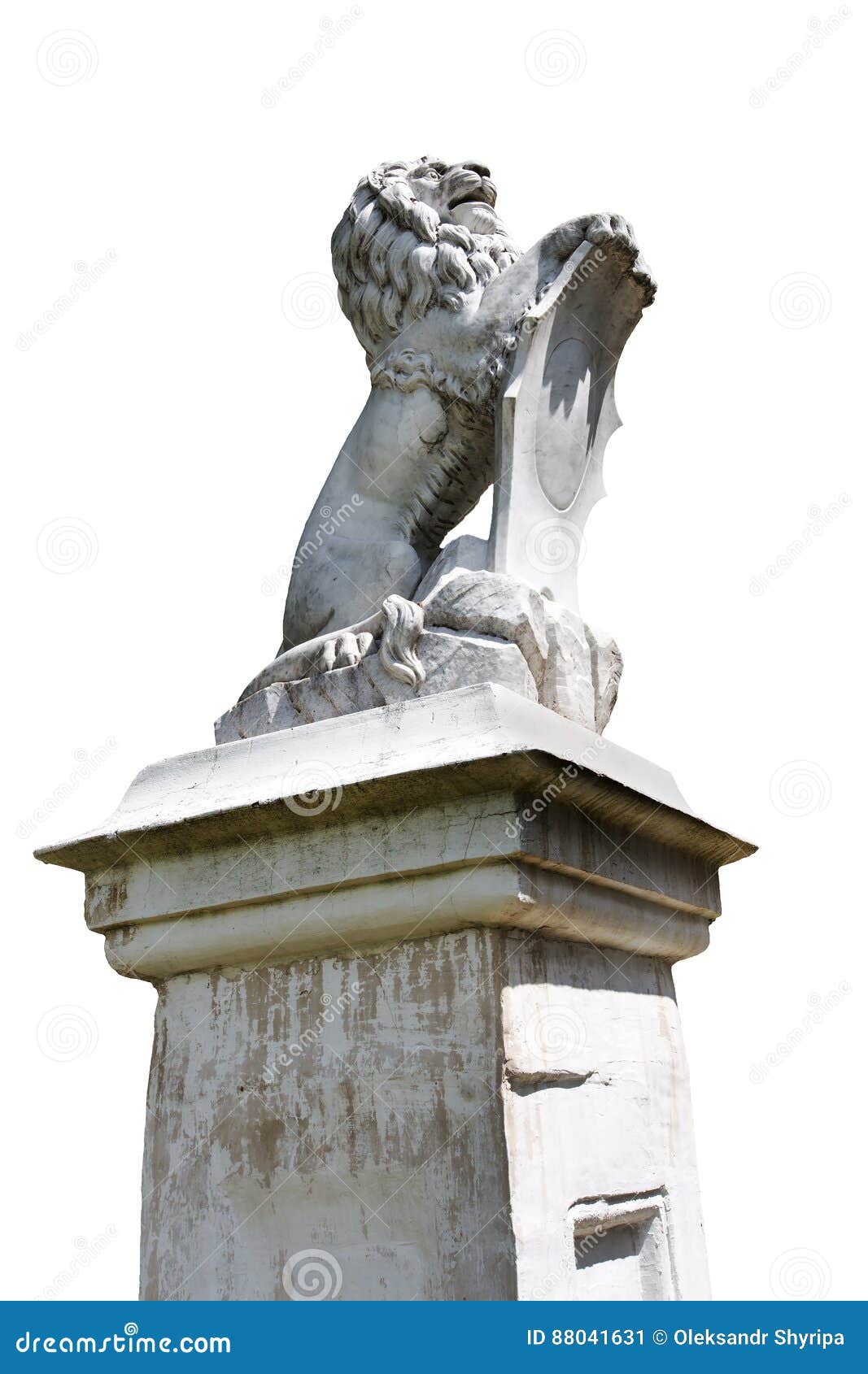 Stone lion statue isolated stock image. Image of decoration - 88041631
