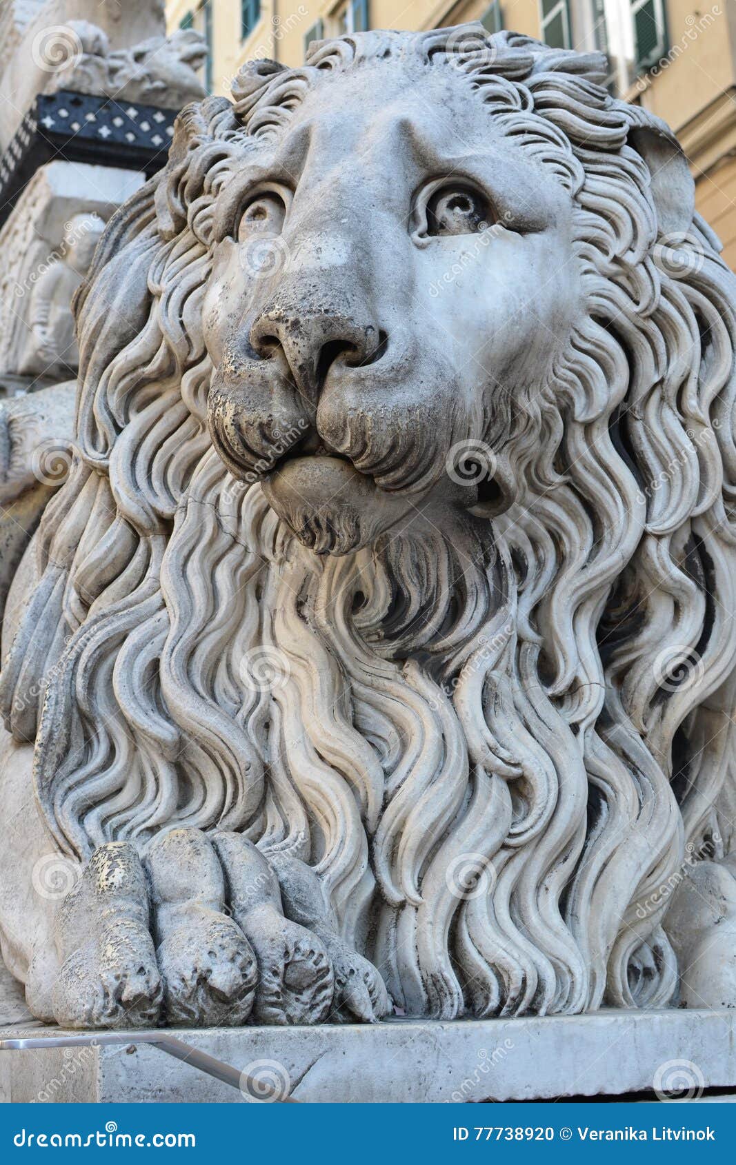 The stone lion statue stock photo. Image of carving, lion - 77738920