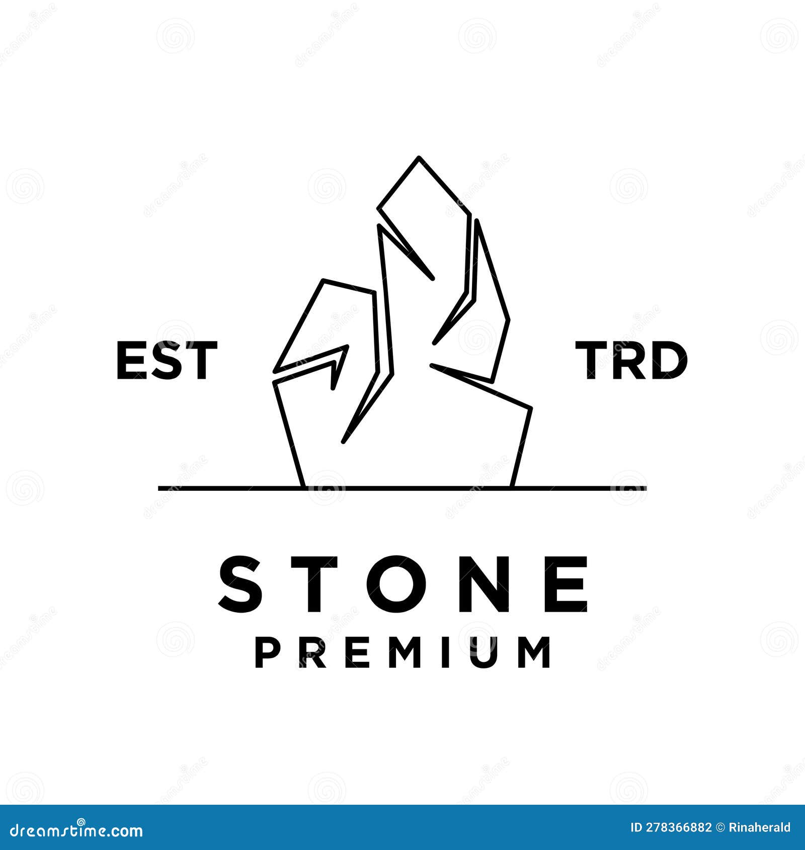 Stone Logo Icon Design Illustration Stock Vector - Illustration of ...