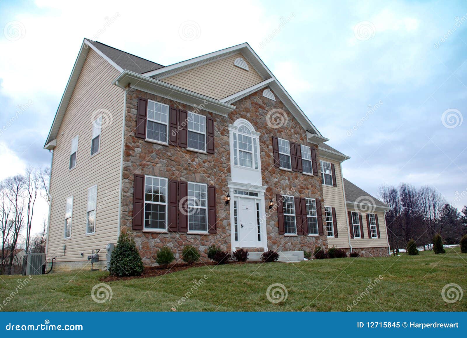 Stone Luxury Home 40 stock image. Image of huge, fancy - 12715845