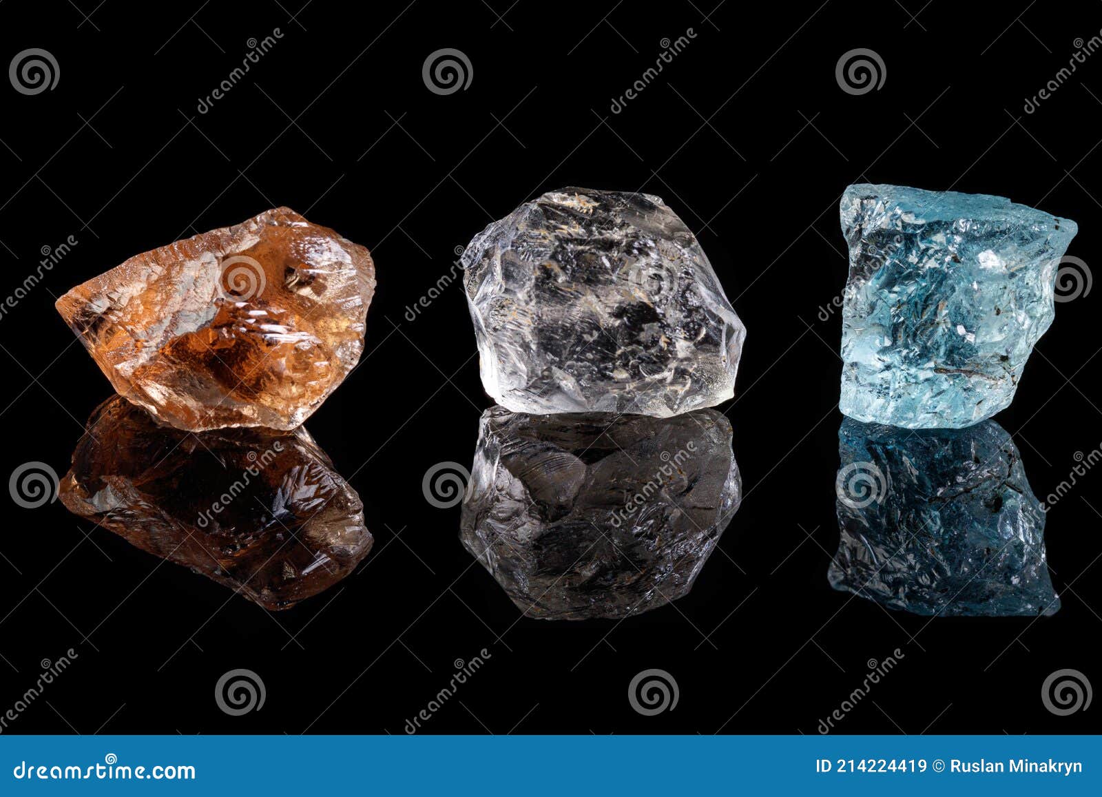 Stone Macro Mineral Topaz on Black Background Stock Image - Image of ...