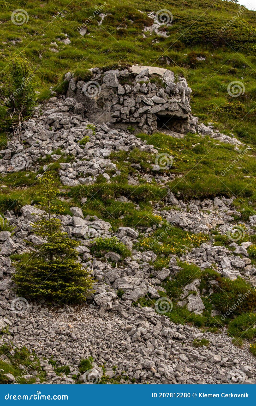 Stone Made Bunker from Side Stock Photo - Image of bunker, defense ...