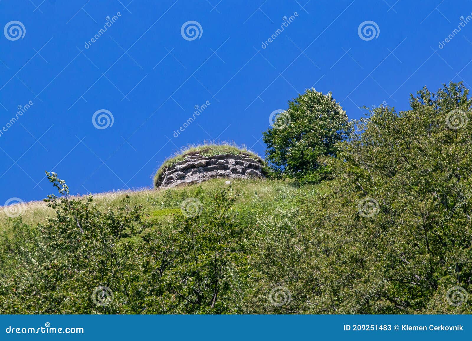 Stone Made Bunker from Side Stock Image - Image of defense, army: 209251483