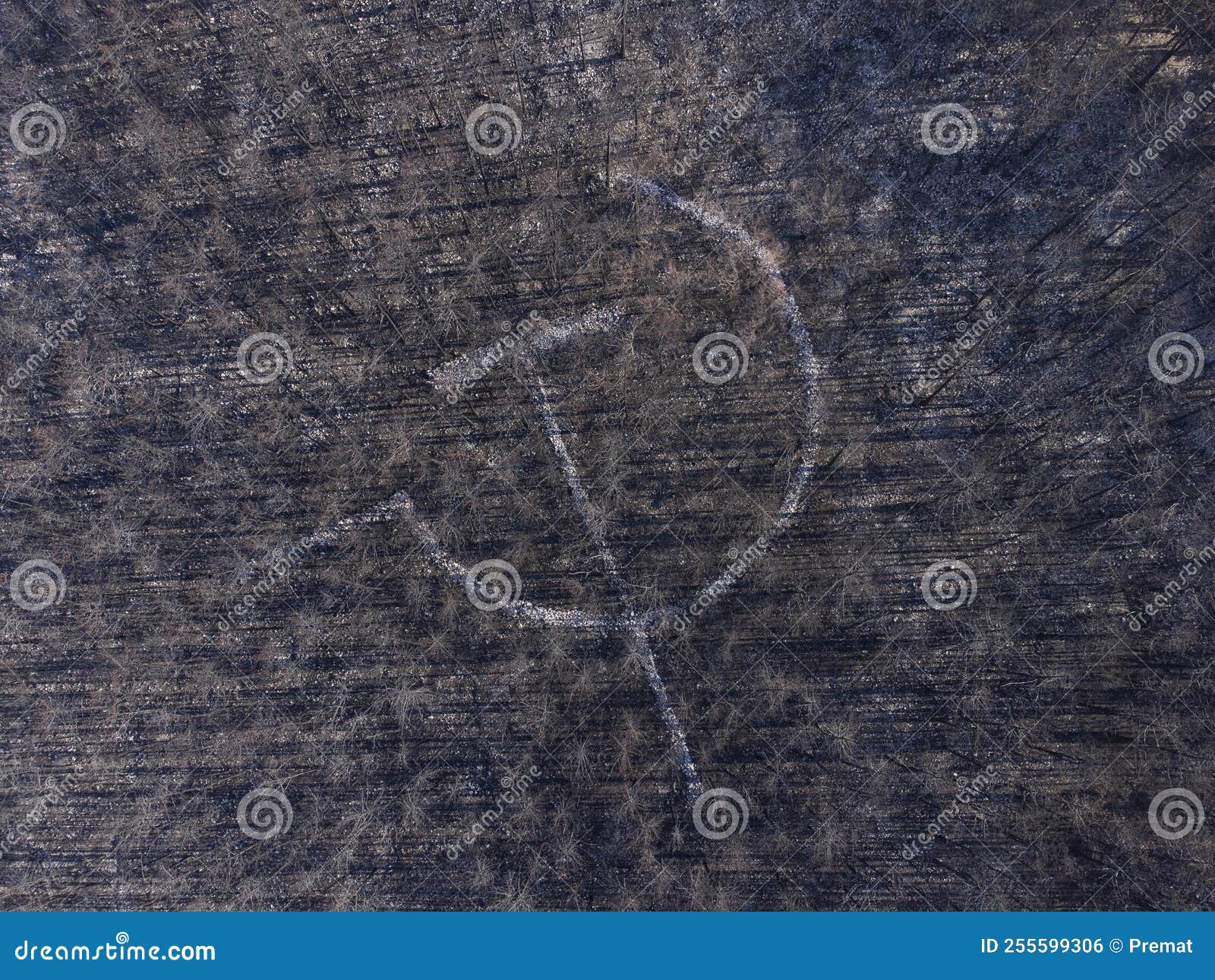 Stone Made Hammer and Sickle on Burned Ground Stock Photo - Image of ...
