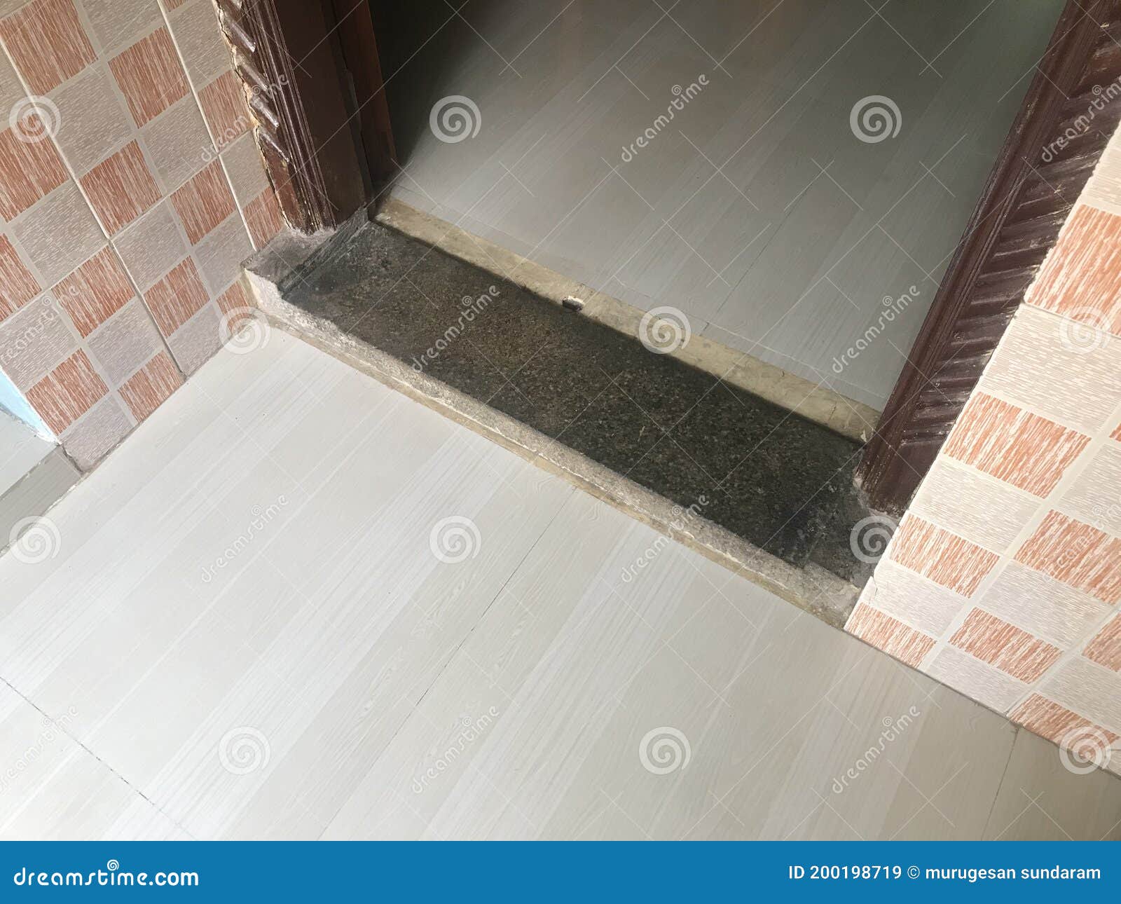 Stone Made Threshold at the Doorstep of an House or Home Construction ...
