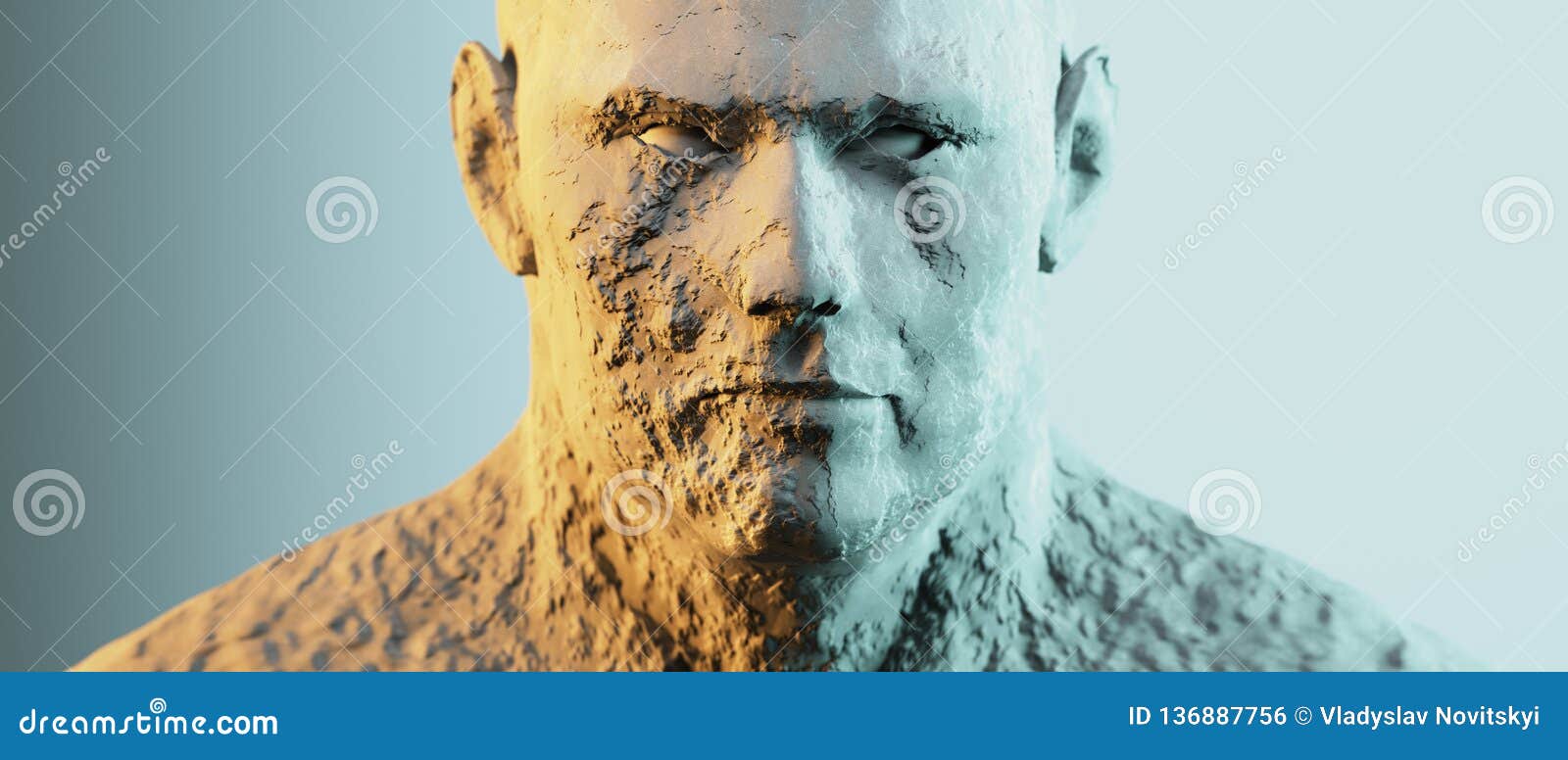 Stone man in the studio stock illustration. Illustration of studio ...