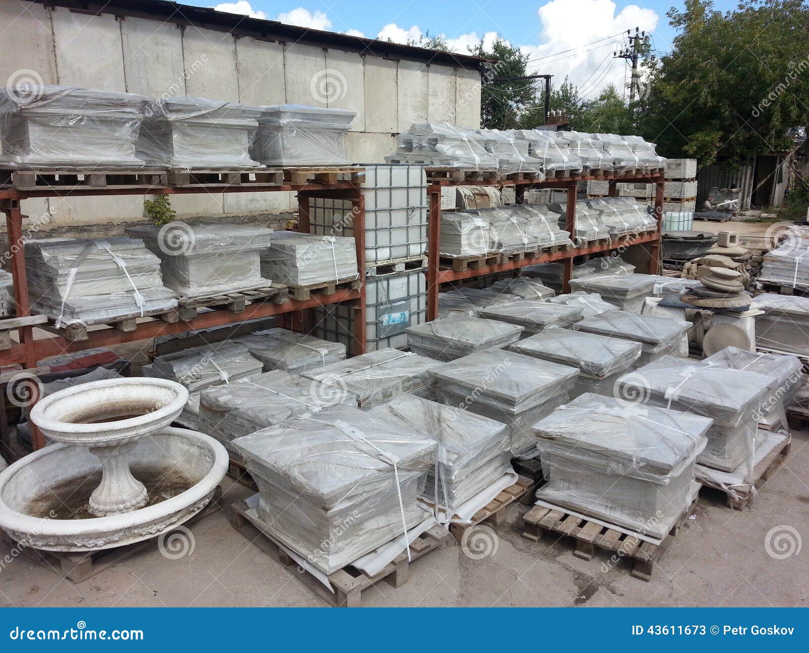 Stone manufacture yard stock image. Image of fasade, open - 43611673