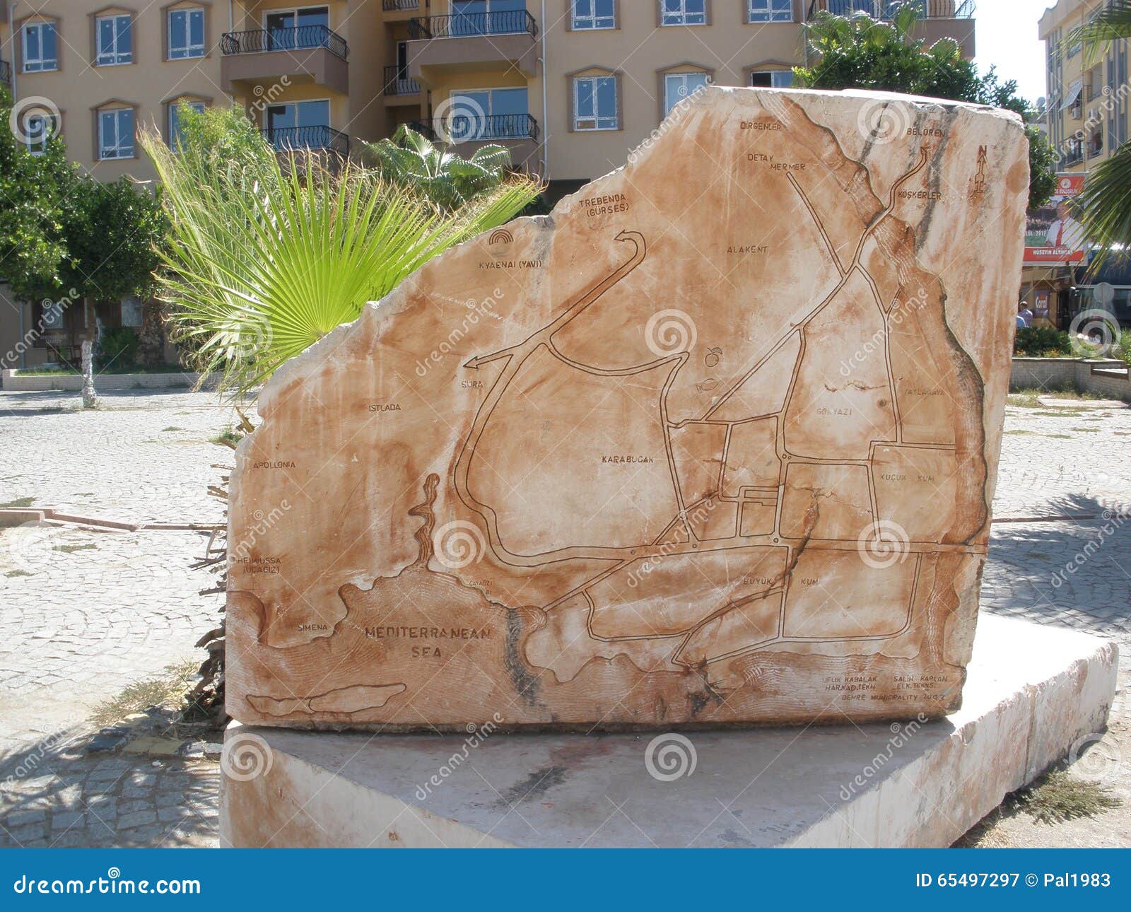 The stone map in Demre editorial photography. Image of archaeology ...