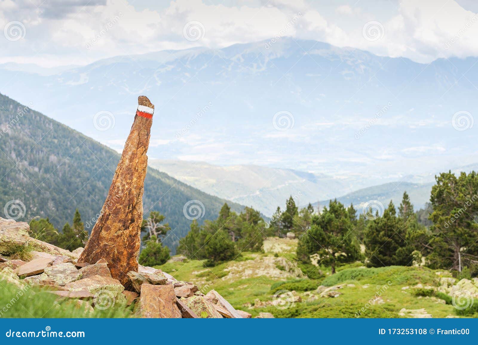 Stone with the Mark of Path Stock Photo - Image of nature, route: 173253108