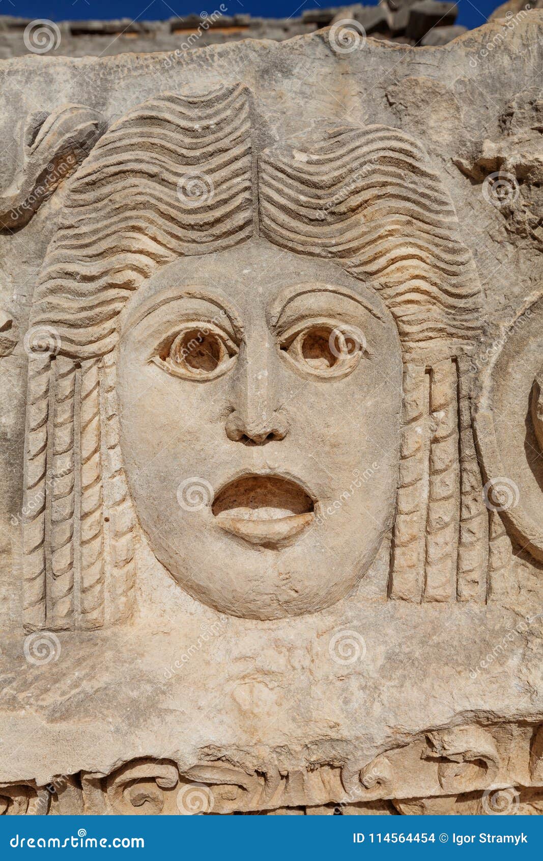 Stone Mask At Chavin De Huantar Royalty-Free Stock Photo ...