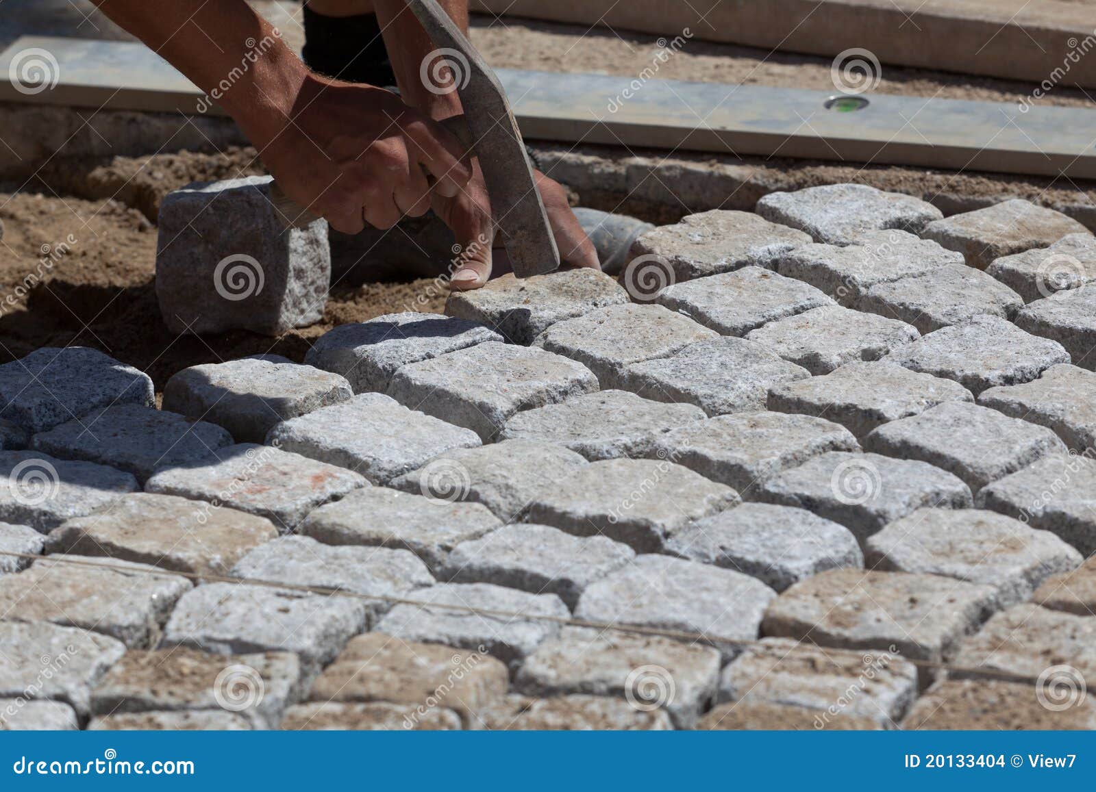 Stone mason stock photo. Image of male, hand, square - 20133404