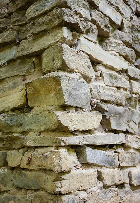 Stone Masonry Corner with Rich and Various Texture Stock Image - Image ...