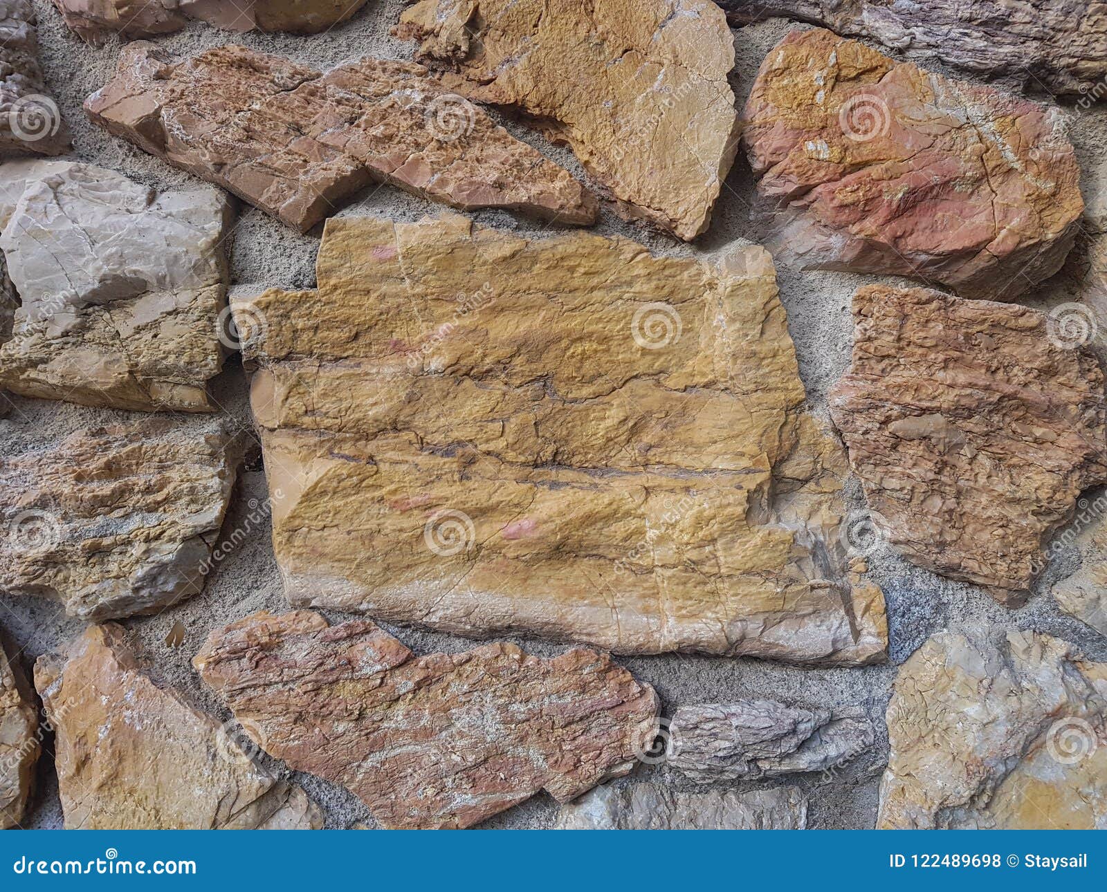 Stone Masonry with Various Rough Stones Stock Photo - Image of ...