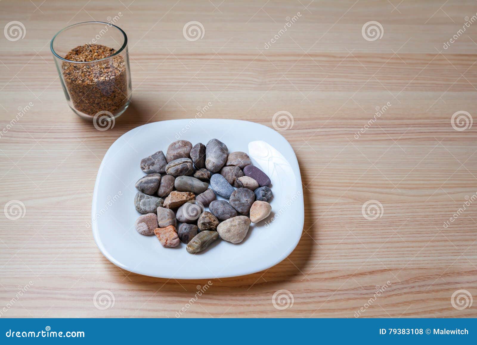 Stone meal on a table stock photo. Image of nutritional - 79383108