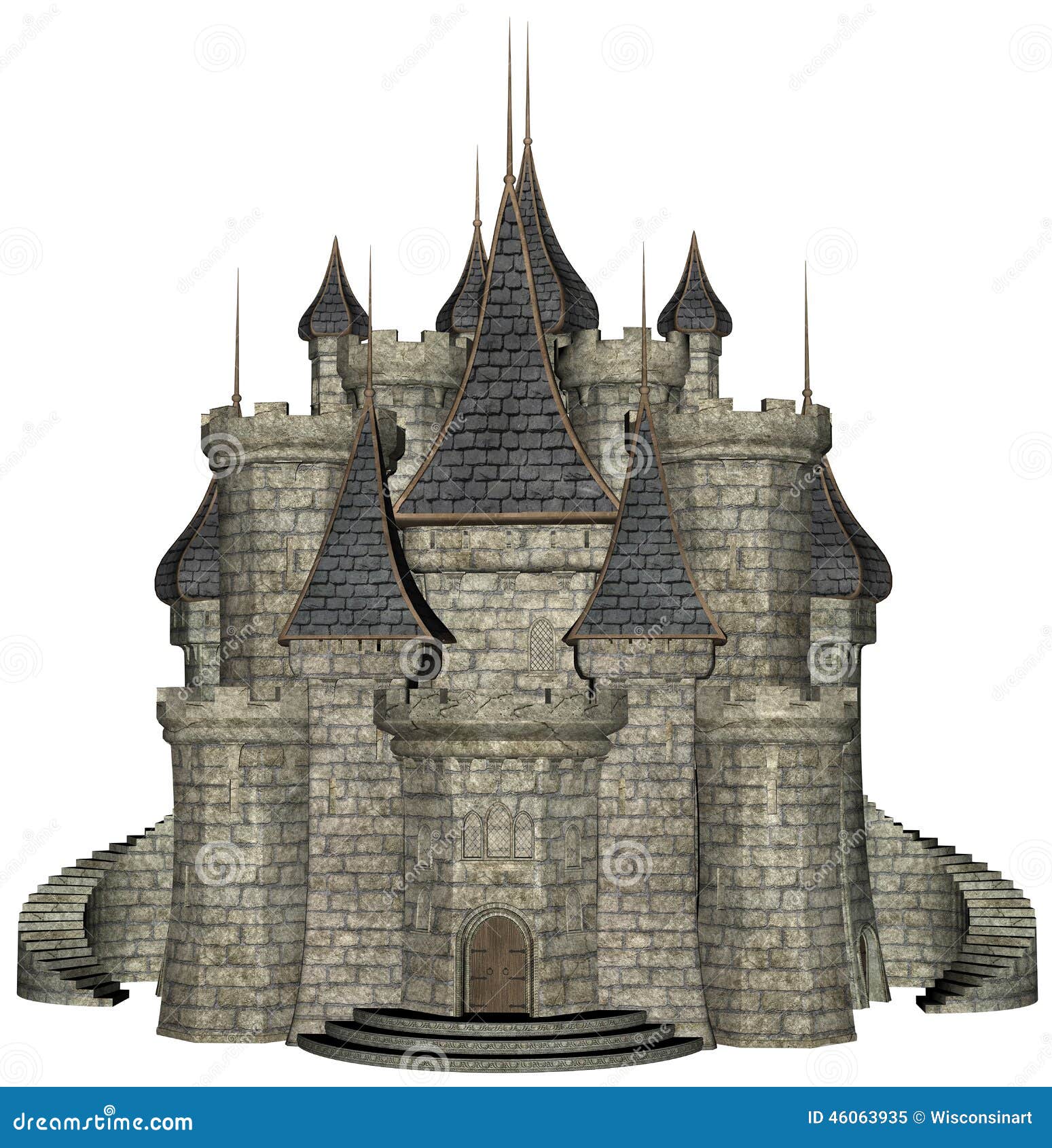 Stone Medieval Castle And Athenaeum As Romania Traditional Symbol And ...