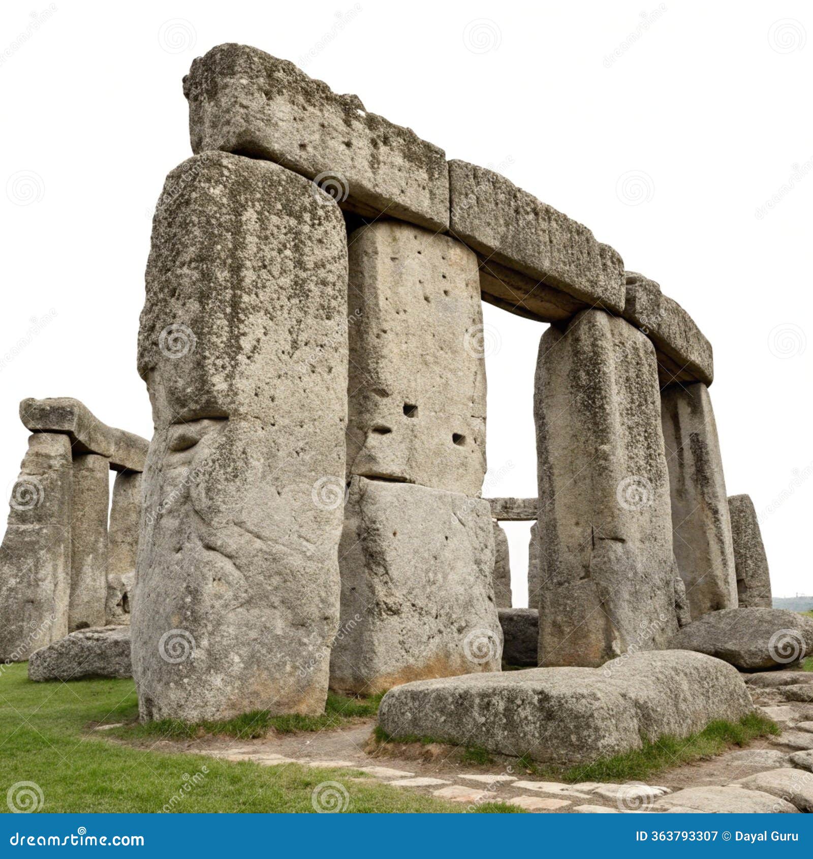 Megalithic Structure Isolated On White Background Royalty-Free Stock ...