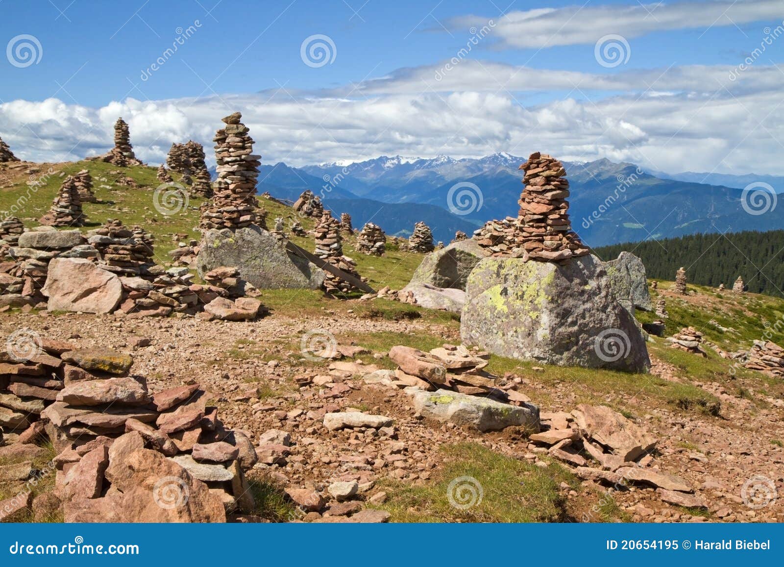Stone Men in the Alps, Italy Stock Image - Image of guidepost, sign ...
