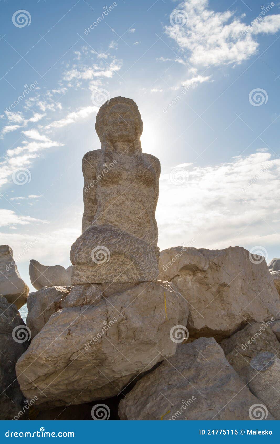 Stone mermaid stock photo. Image of travels, travel, piran - 24775116