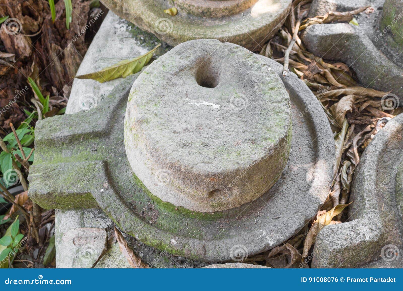 Stone Mill,ancient Flour Mill,old Marble Hand Mill Stock Photo - Image ...