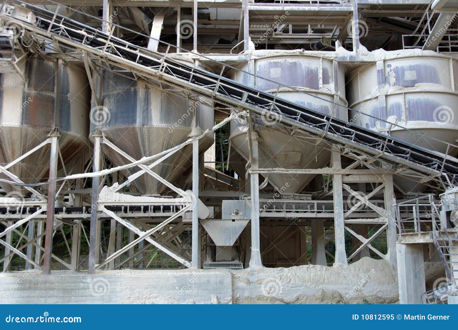 Stone Mill Industrial Assembly Stock Image - Image of heavy, chalk ...