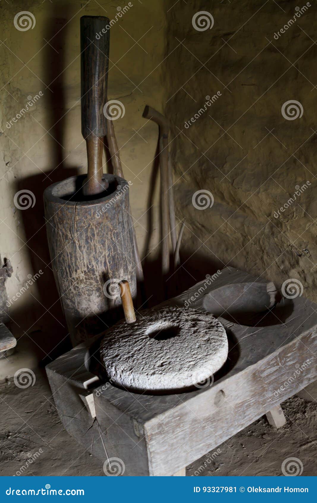 Stone Millstone. Tools Of The Past. Granite. Household Items Of The ...