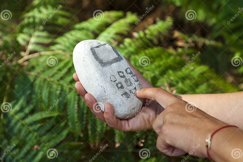 Stone mobile phone stock photo. Image of white, archer - 27885200