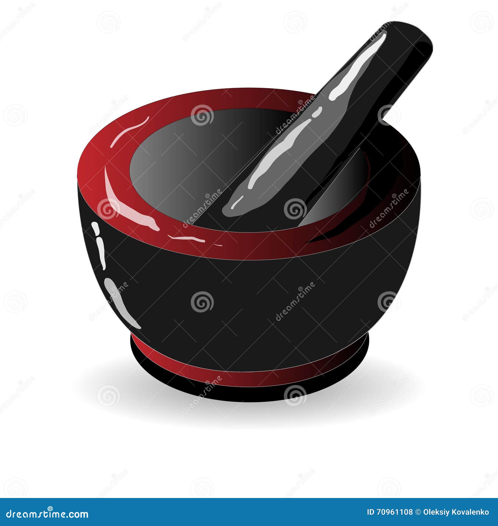 Stone Mortar and Pestle, Cooking Tool. Vector Stock Vector ...