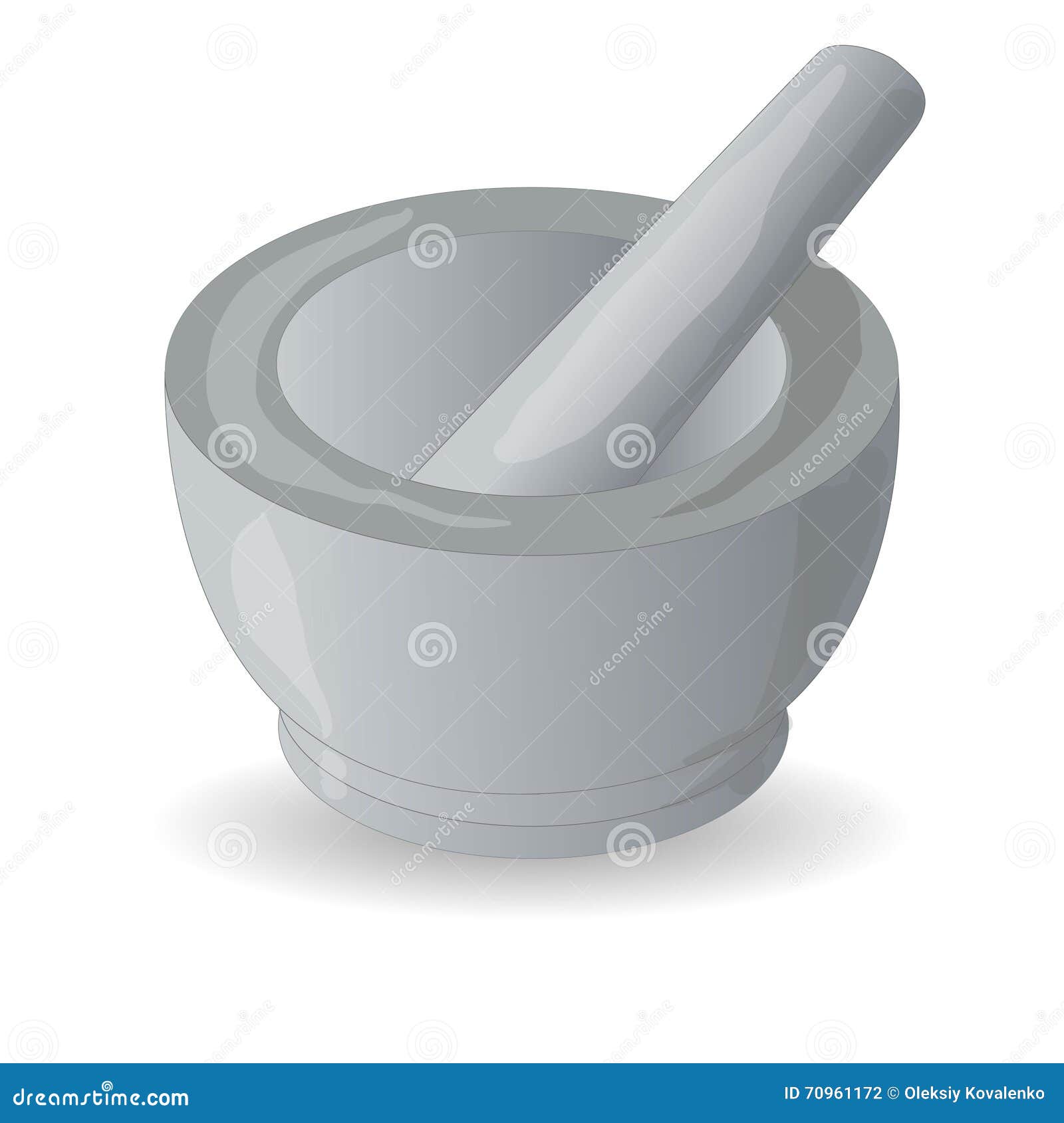 Stone Mortar and Pestle, Cooking Tool. Vector Stock Vector ...