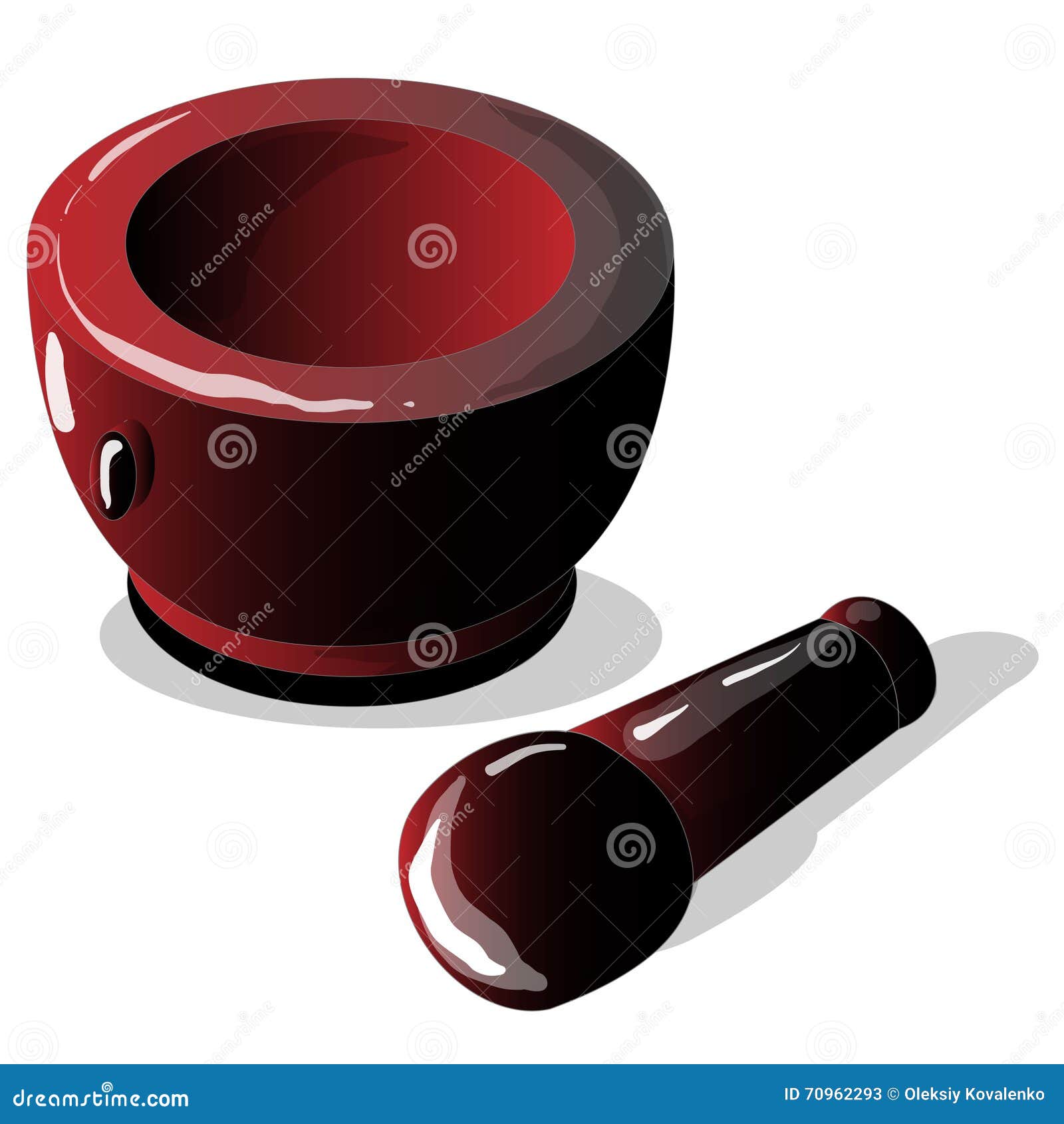 Stone Mortar and Pestle, Cooking Tool. Vector Stock Vector ...