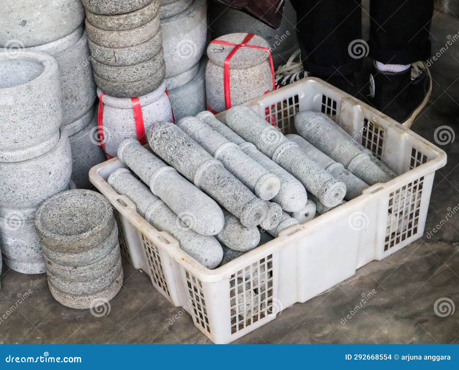Stone Mortar and Pestle for Grinding Cooking Spices Stock Photo - Image ...