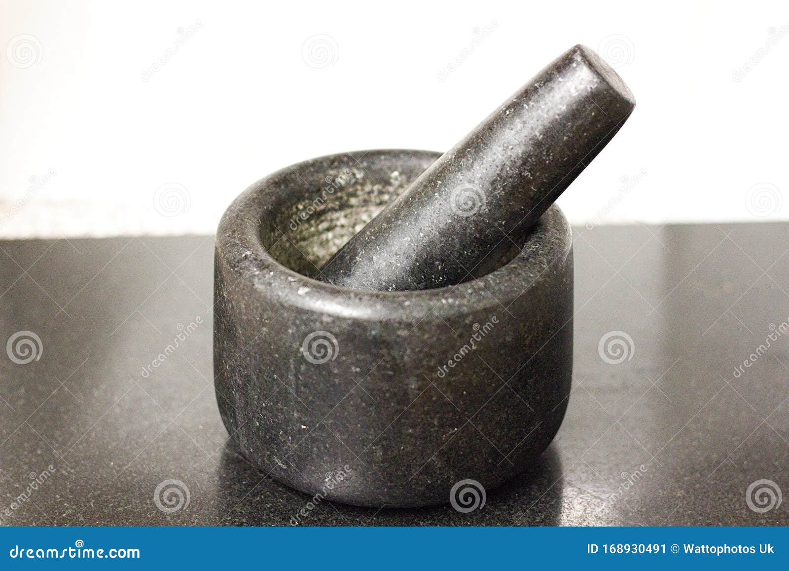 Stone Morter and Pestle Side View Stock Image - Image of cooking, close ...