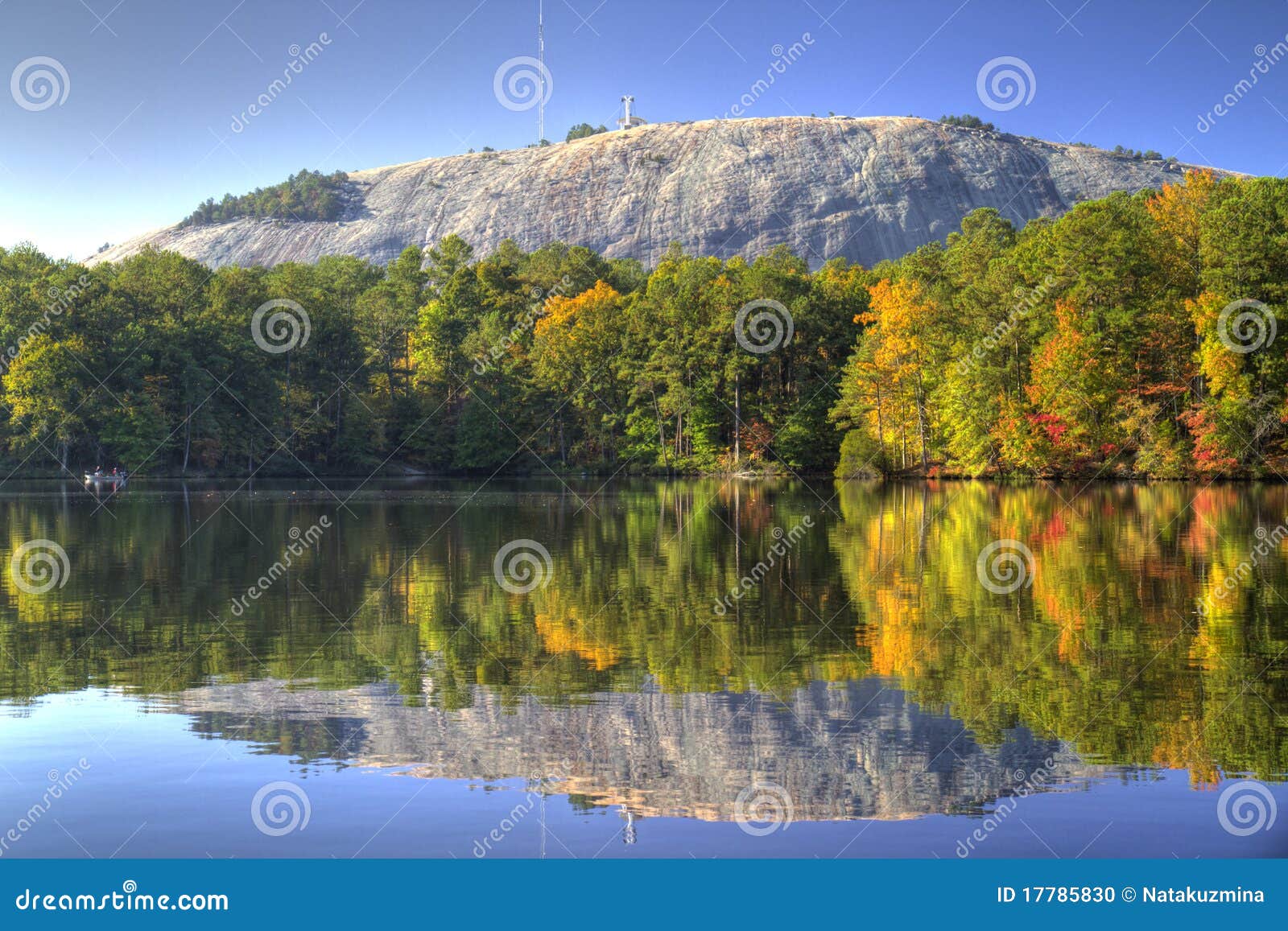 Stone Mountain stock photo. Image of water, forest, stone - 17785830