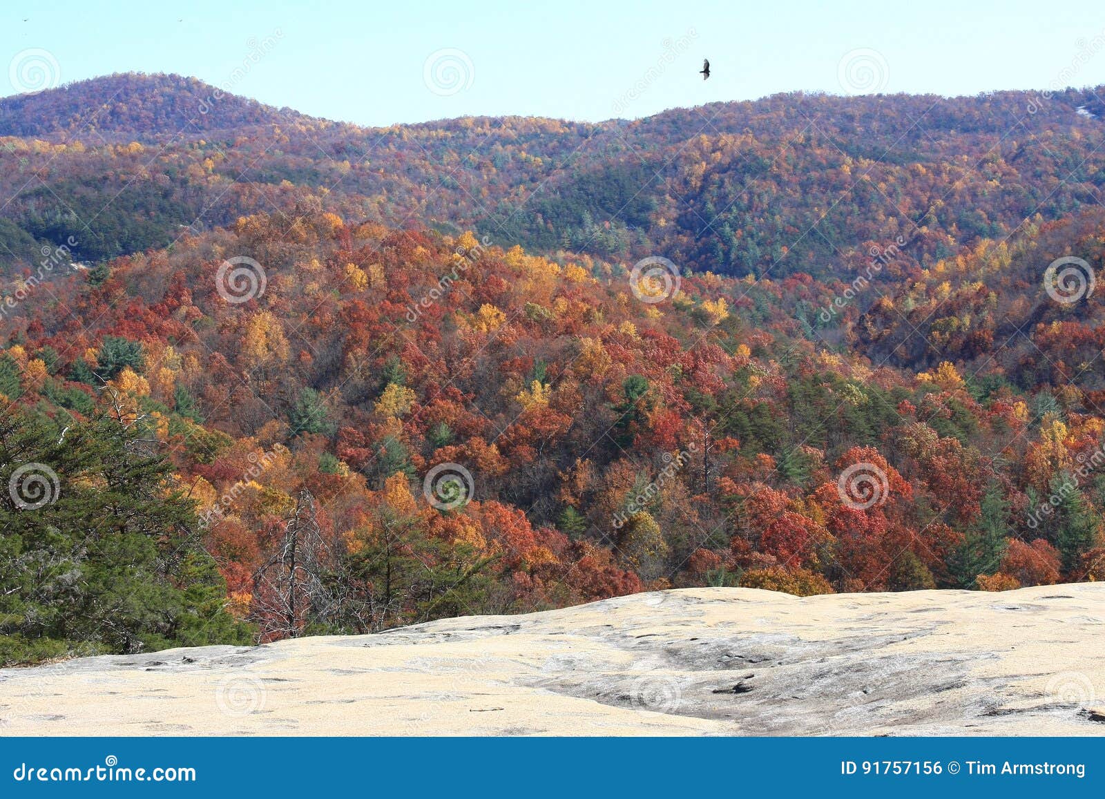 Stone Mountain State Park Fall View Stock Photo - Image of hill, stone ...